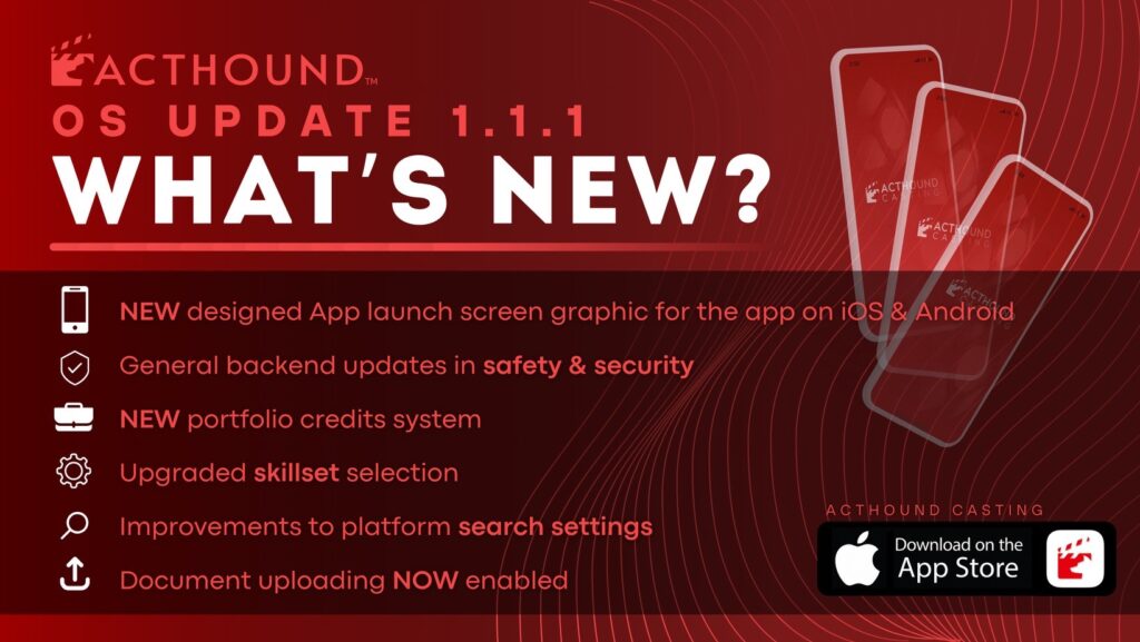 Updates - Acthound | For Actors, Models & Beyond